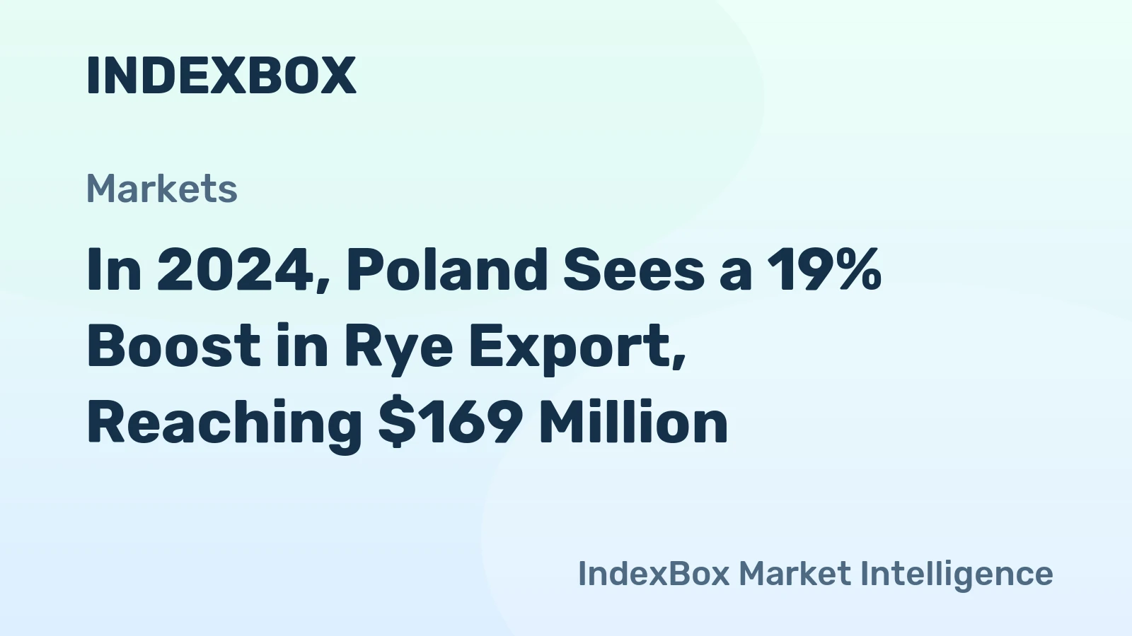 In 2024, Poland Sees a 19% Boost in Rye Export, Reaching $169 Million