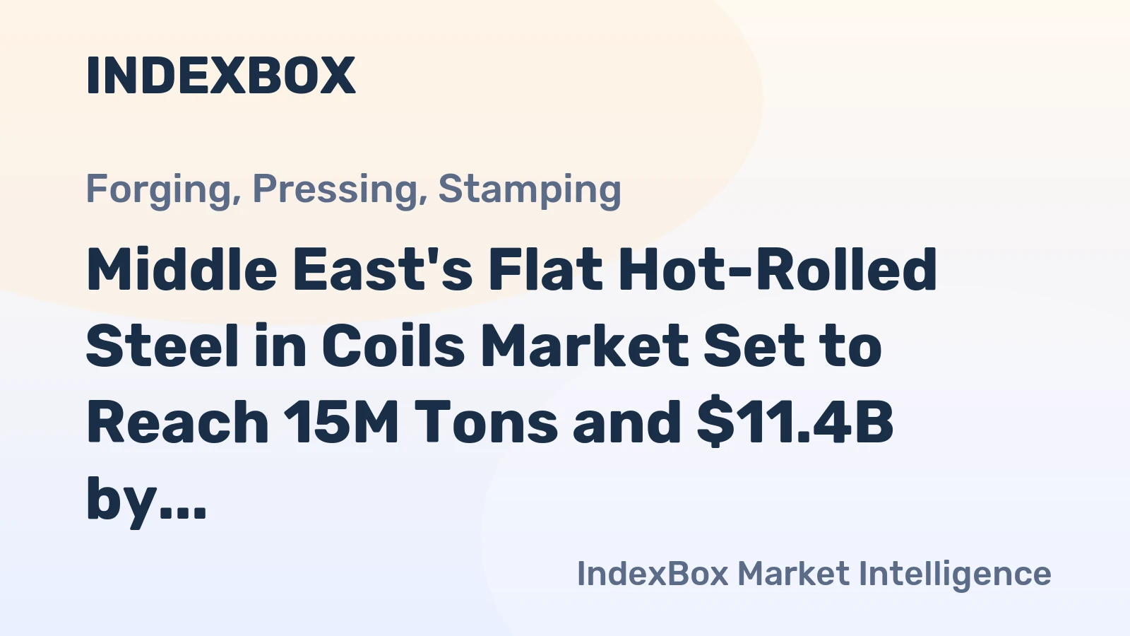 Middle East's Flat Hot-Rolled Steel in Coils Market Set to Reach 15M Tons and $11.4B by 2035