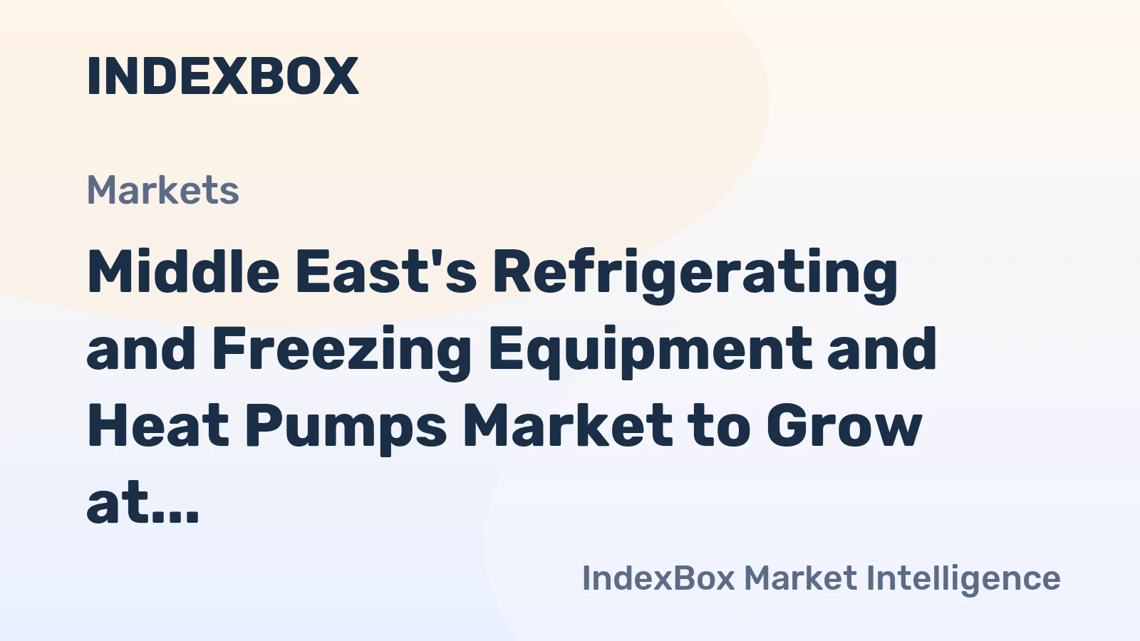 Middle East's Refrigerating and Freezing Equipment and Heat Pumps Market to Grow at +1.2% CAGR, Reaching 77M Units by 2035