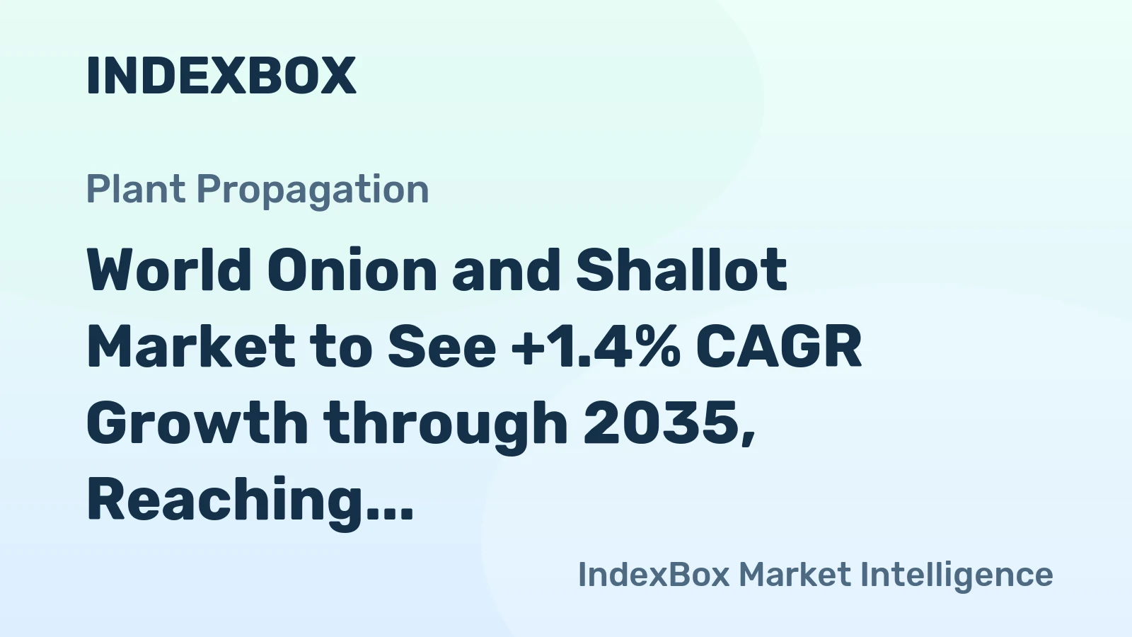 World Onion and Shallot Market to See +1.4% CAGR Growth through 2035, Reaching $70.7B in Value