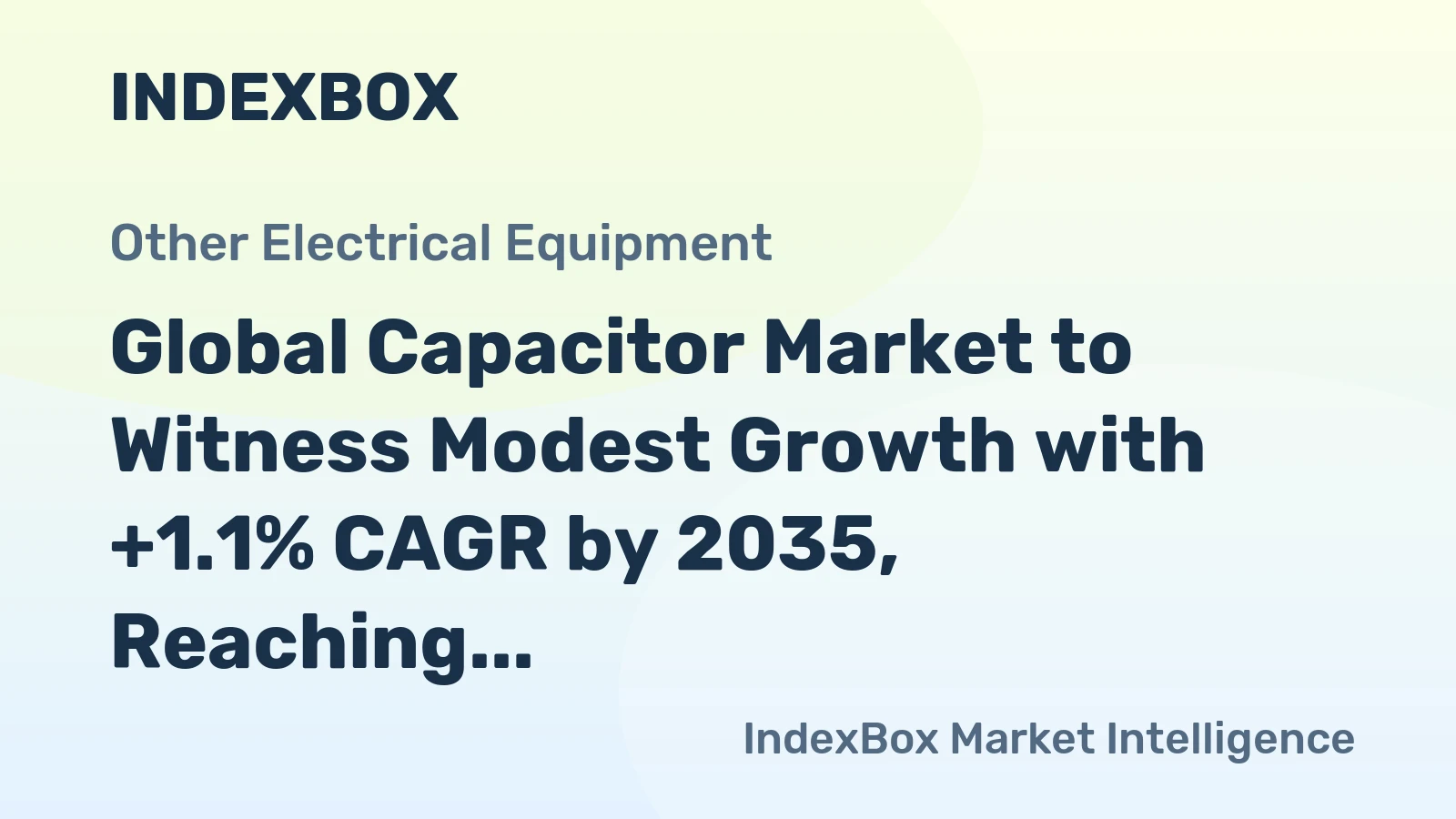 Global Capacitor Market to Witness Modest Growth with +1.1% CAGR by 2035, Reaching $749.5B in Value