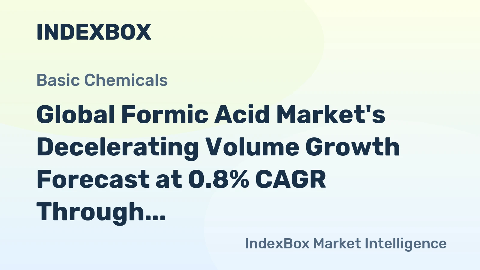 Global Formic Acid Market's Decelerating Volume Growth Forecast at 0.8% CAGR Through 2035