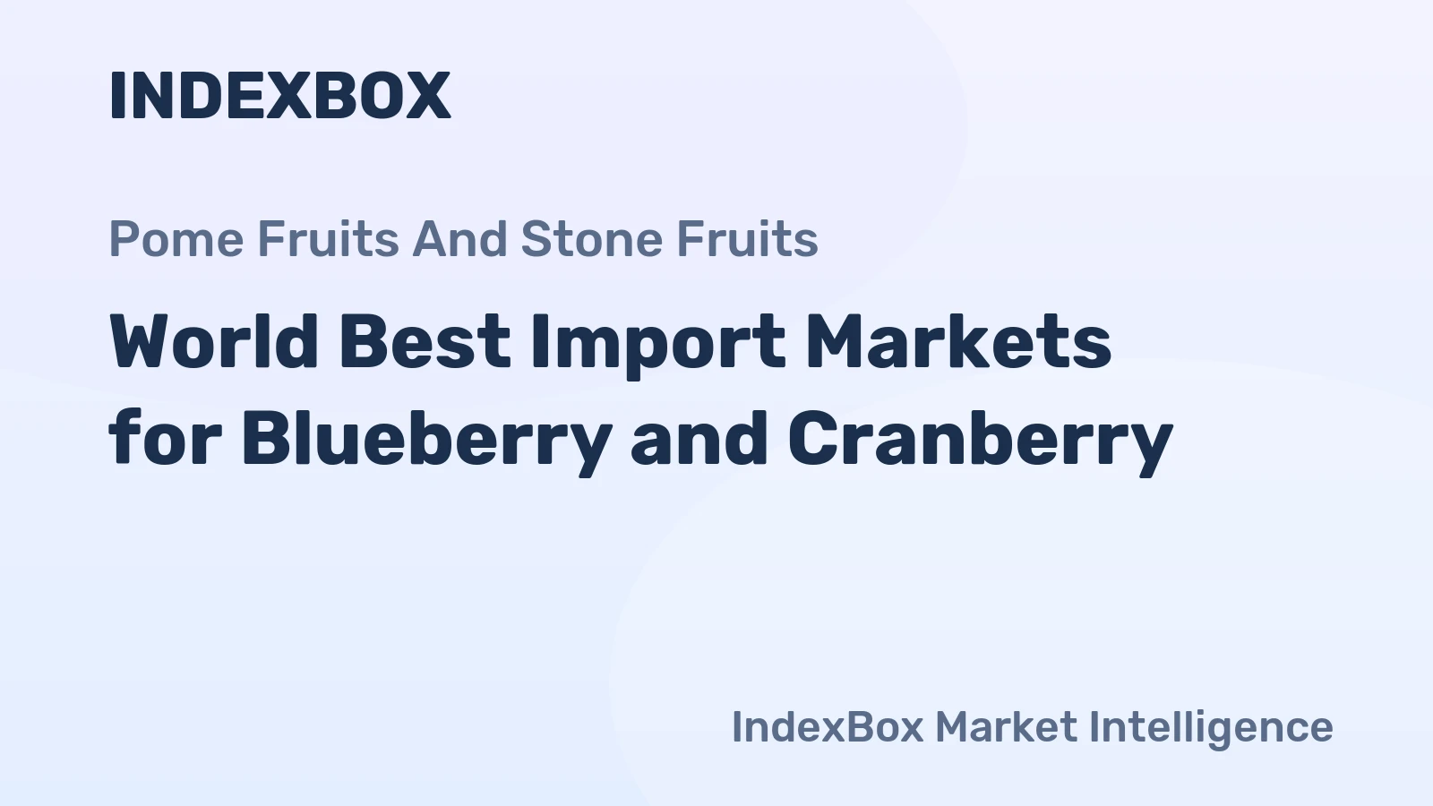 World Best Import Markets for Blueberry and Cranberry