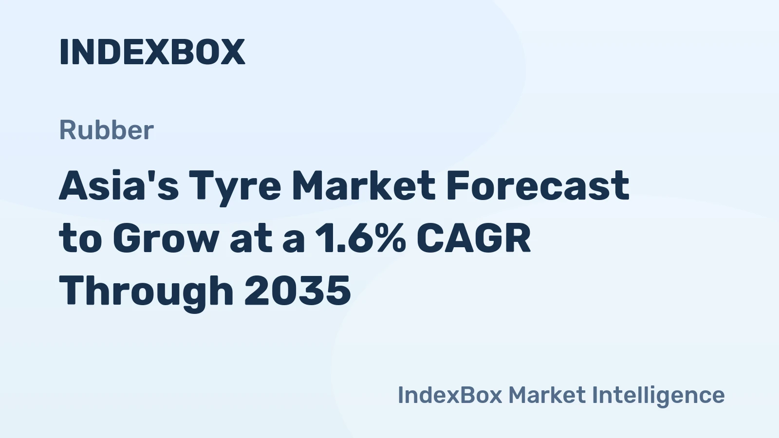 Asia's Tyre Market Forecast to Grow at a 1.6% CAGR Through 2035