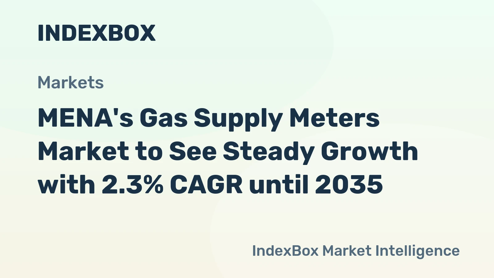 MENA's Gas Supply Meters Market to See Steady Growth with 2.3% CAGR until 2035