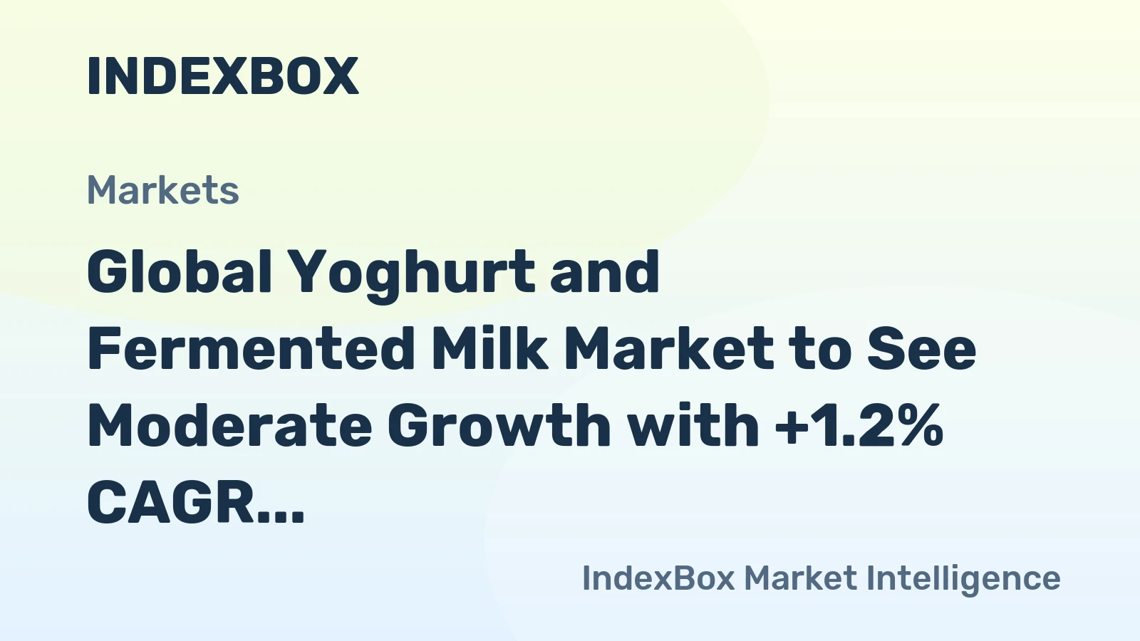 Global Yoghurt and Fermented Milk Market to See Moderate Growth with +1.2% CAGR through 2035