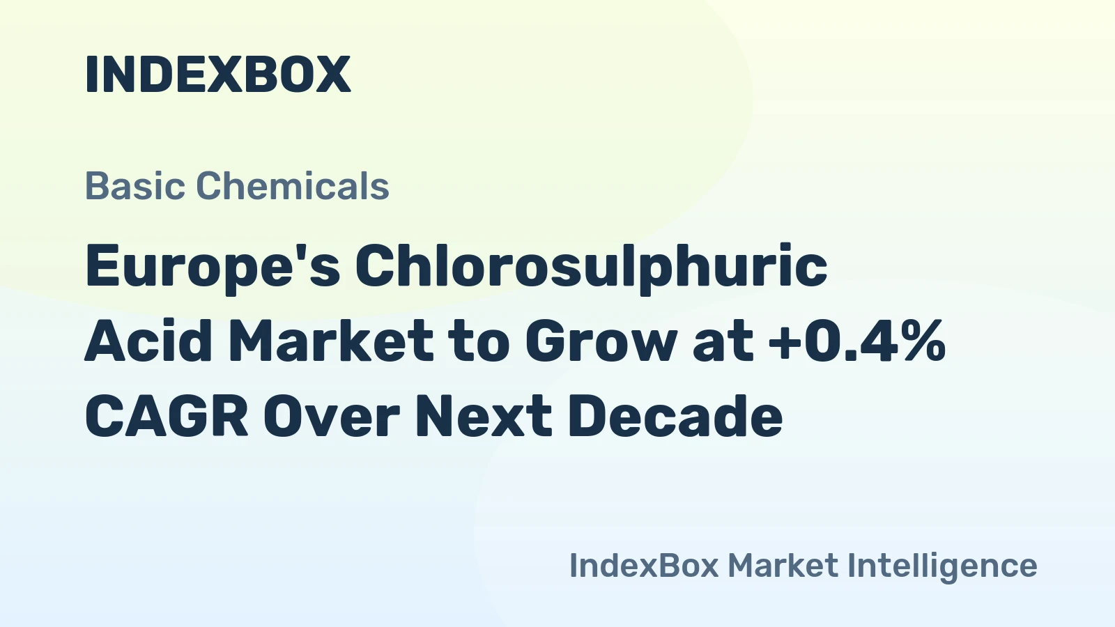 Europe's Chlorosulphuric Acid Market to Grow at +0.4% CAGR Over Next Decade