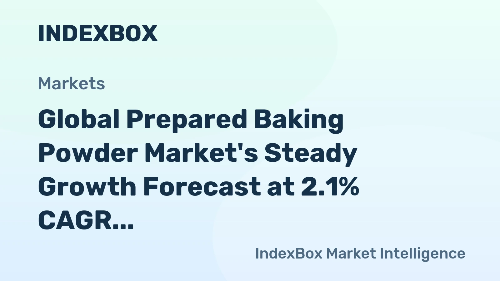 Global Prepared Baking Powder Market's Steady Growth Forecast at 2.1% CAGR Through 2035