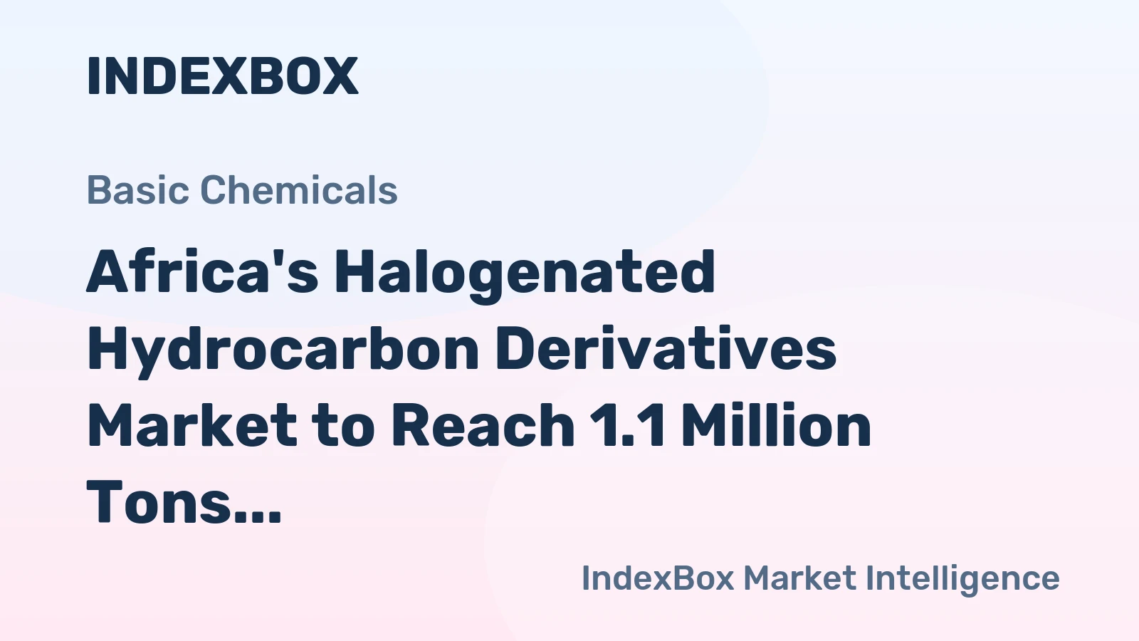 Africa's Halogenated Hydrocarbon Derivatives Market to Reach 1.1 Million Tons Valued at $1.7 Billion