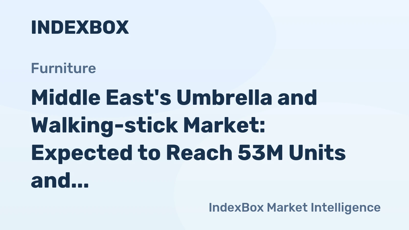 Middle East's Umbrella and Walking-stick Market: Expected to Reach 53M Units and $700M by 2035