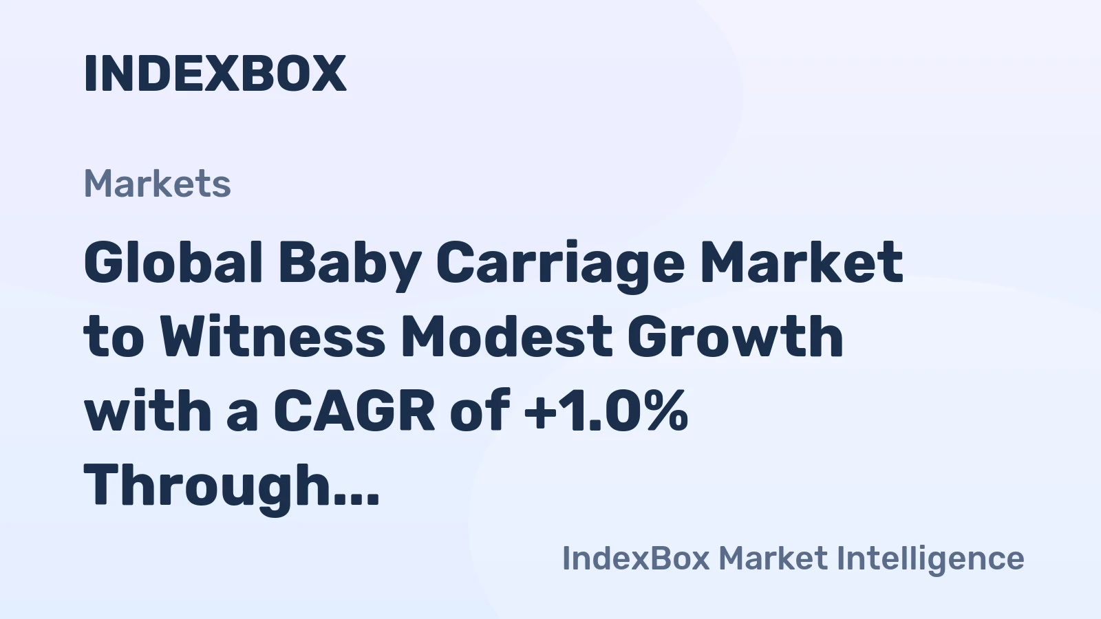 Global Baby Carriage Market to Witness Modest Growth with a CAGR of +1.0% Through 2035