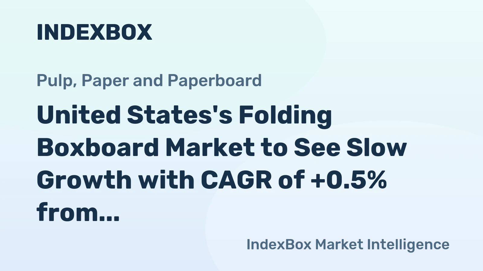 United States's Folding Boxboard Market to See Slow Growth with CAGR of +0.5% from 2024-2035