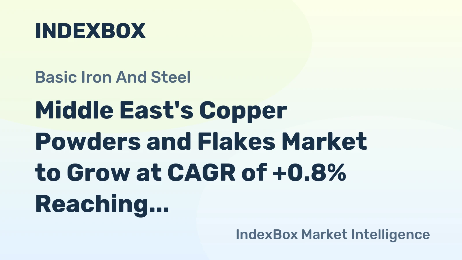 Middle East's Copper Powders and Flakes Market to Grow at CAGR of +0.8% Reaching $34M by 2035