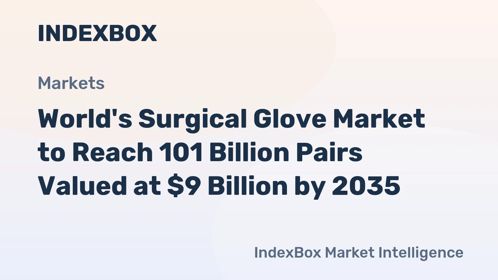 World's Surgical Glove Market to Reach 101 Billion Pairs Valued at $9 Billion by 2035