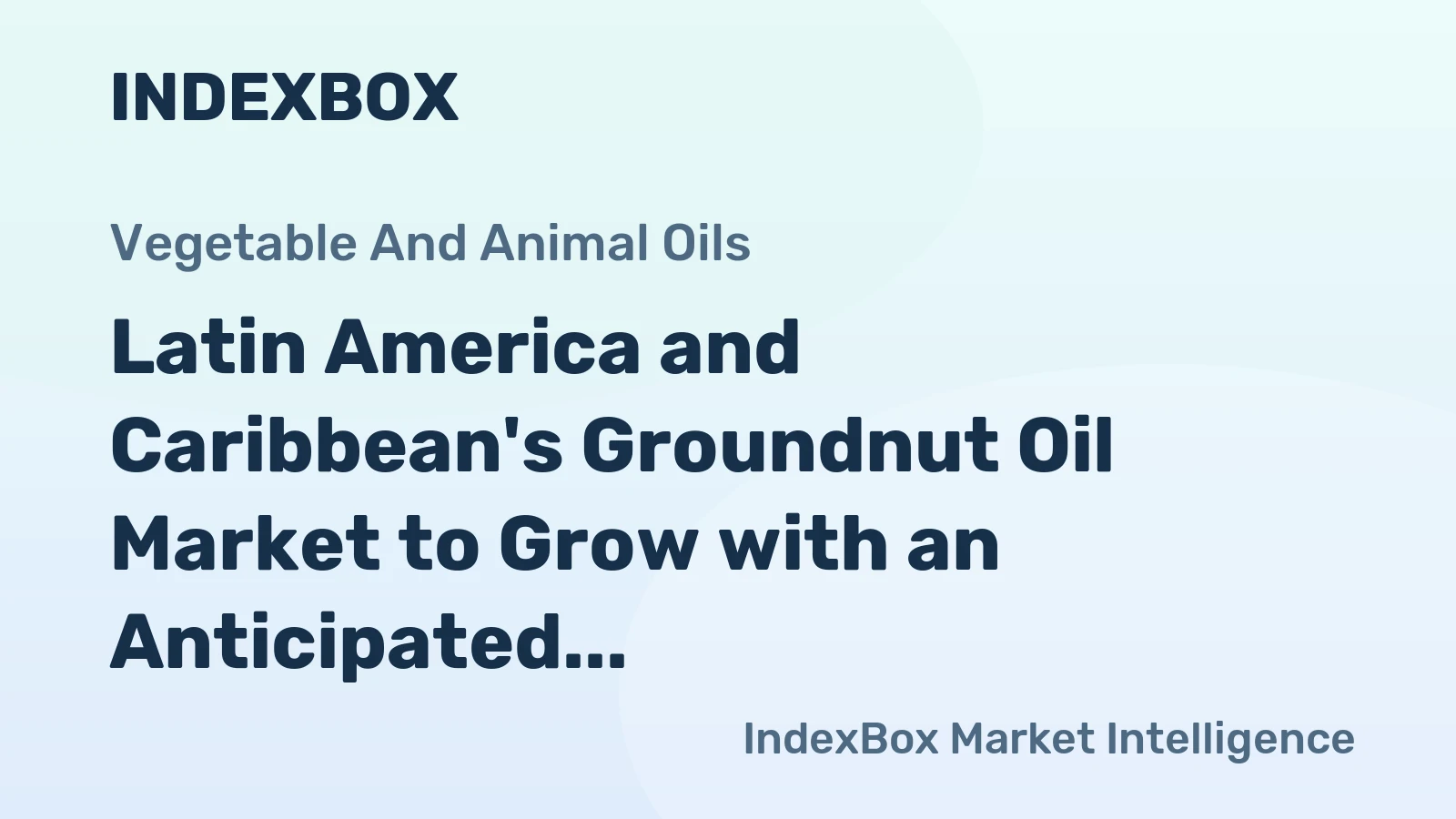Latin America and Caribbean's Groundnut Oil Market to Grow with an Anticipated CAGR of +2.0% from 2024 to 2035