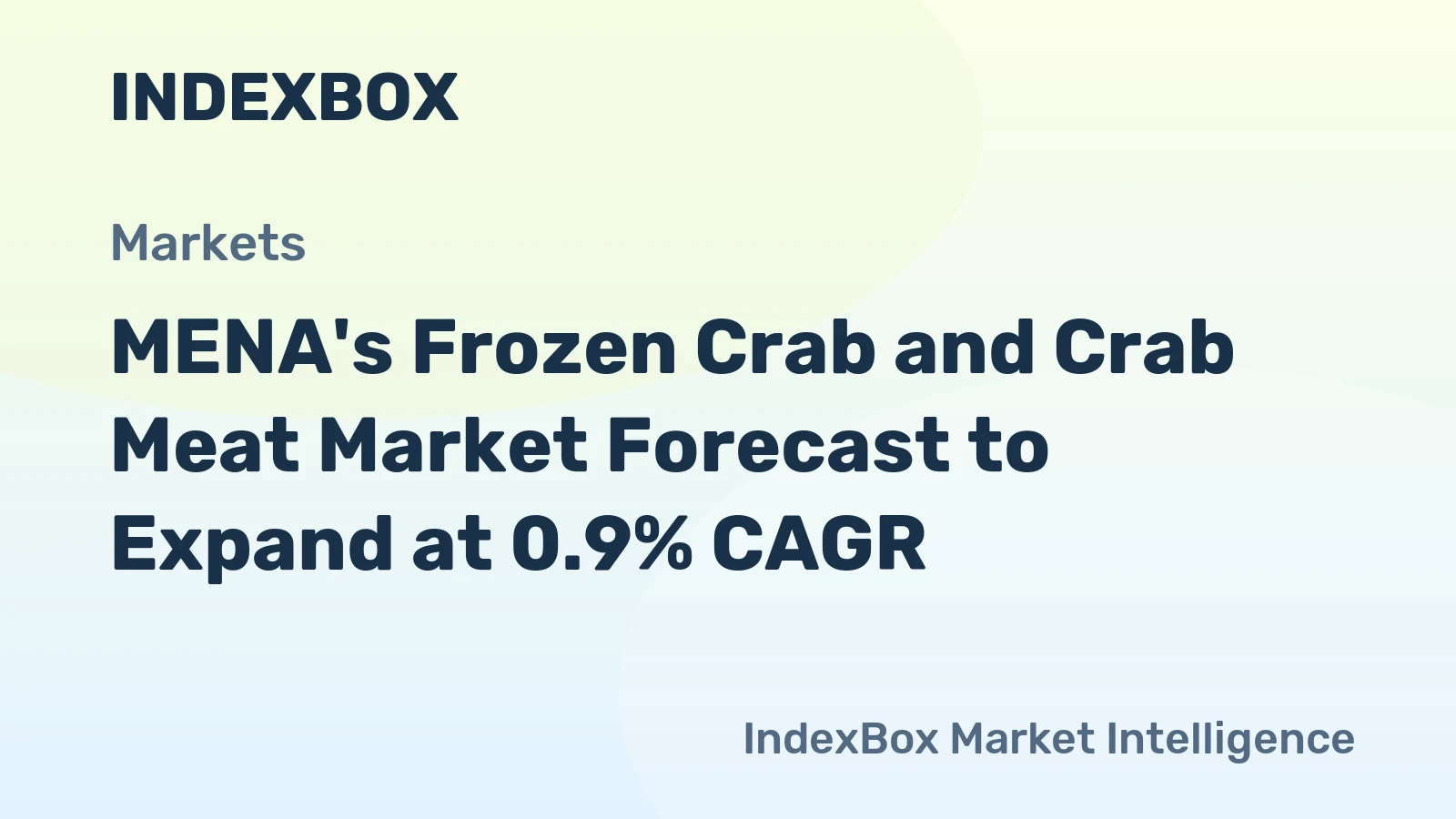 MENA's Frozen Crab and Crab Meat Market Forecast to Expand at 0.9% CAGR