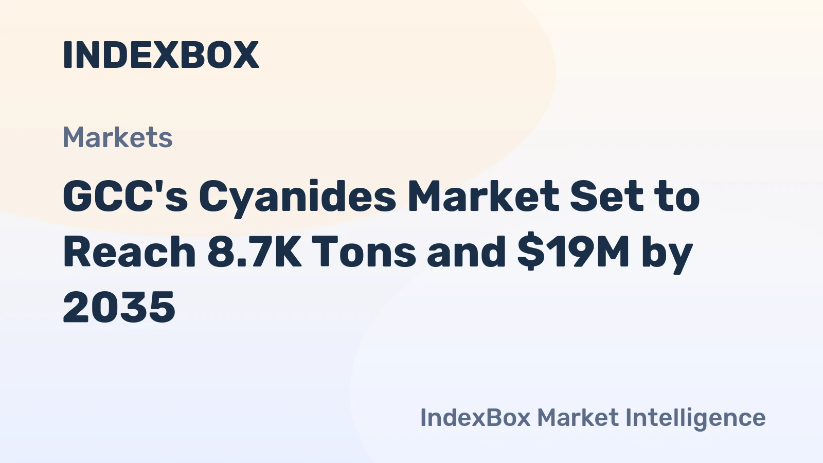 GCC's Cyanides Market Set to Reach 8.7K Tons and $19M by 2035