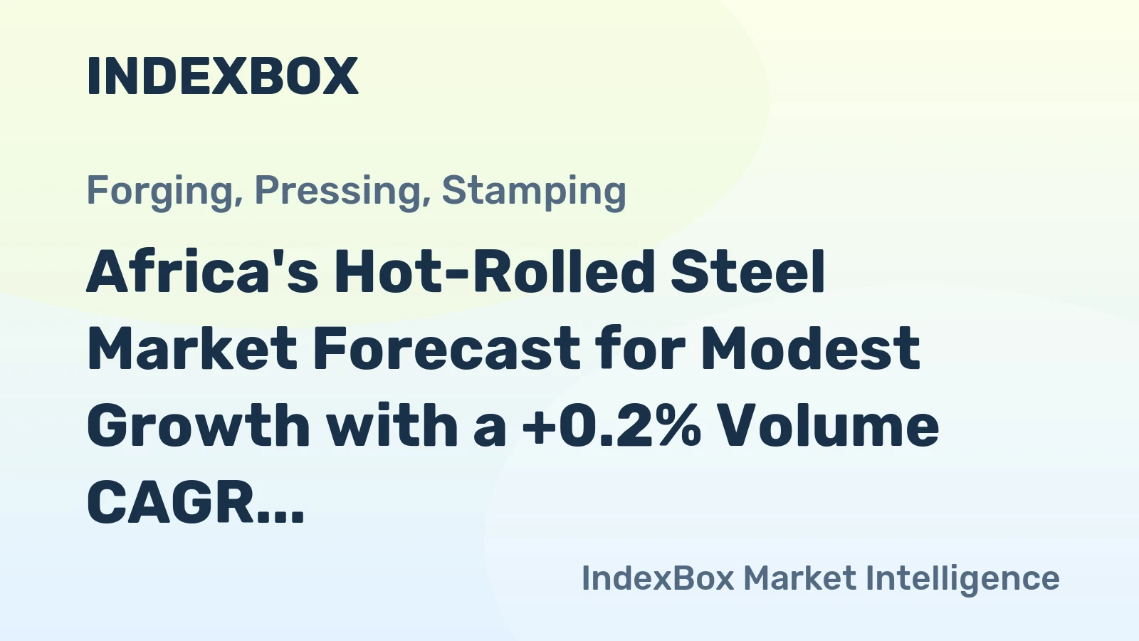 Africa's Hot-Rolled Steel Market Forecast for Modest Growth with a +0.2% Volume CAGR