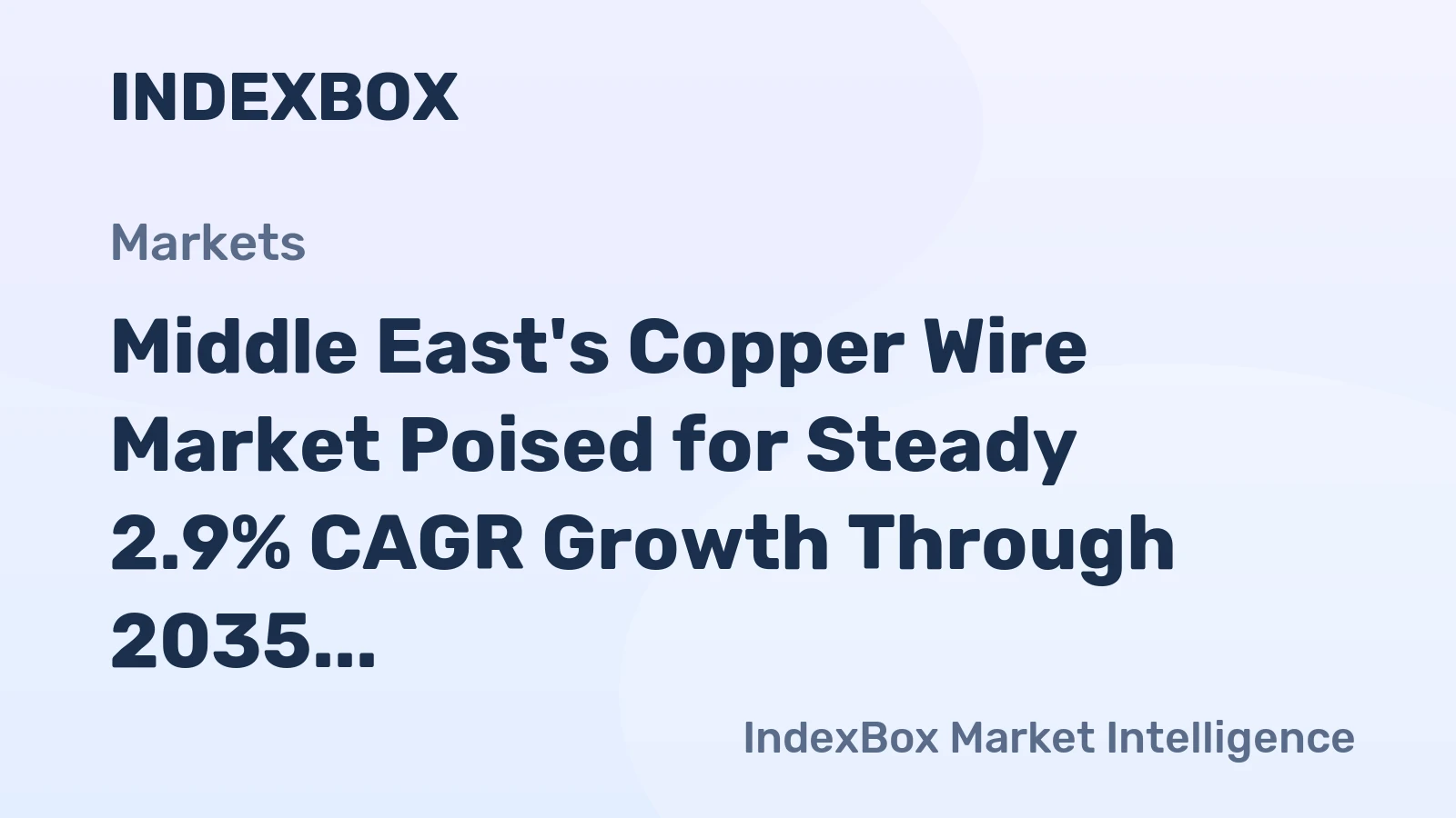 Middle East's Copper Wire Market Poised for Steady 2.9% CAGR Growth Through 2035