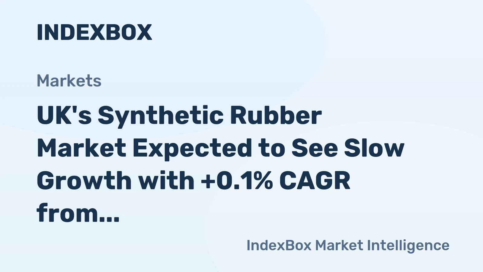 UK's Synthetic Rubber Market Expected to See Slow Growth with +0.1% CAGR from 2024 to 2035