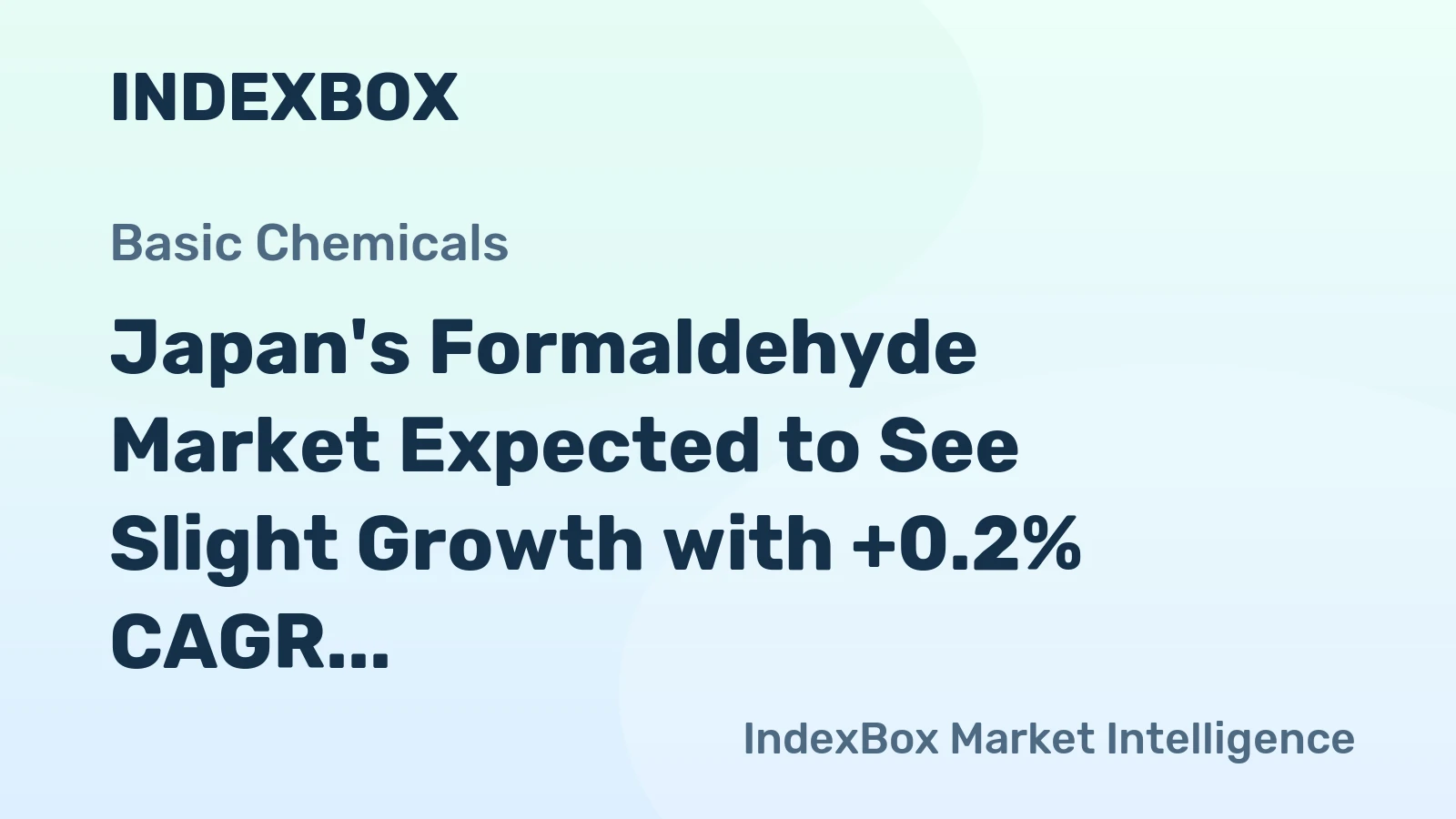 Japan's Formaldehyde Market Expected to See Slight Growth with +0.2% CAGR for 2024-2035