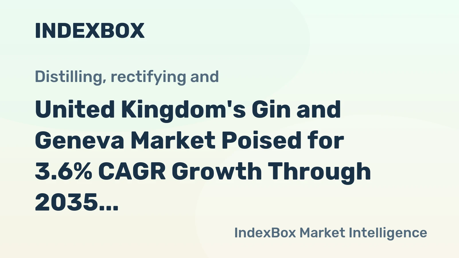 United Kingdom's Gin and Geneva Market Poised for 3.6% CAGR Growth Through 2035