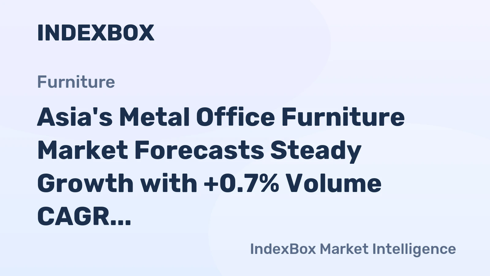 Asia's Metal Office Furniture Market Forecasts Steady Growth with +0.7% Volume CAGR Through 2035