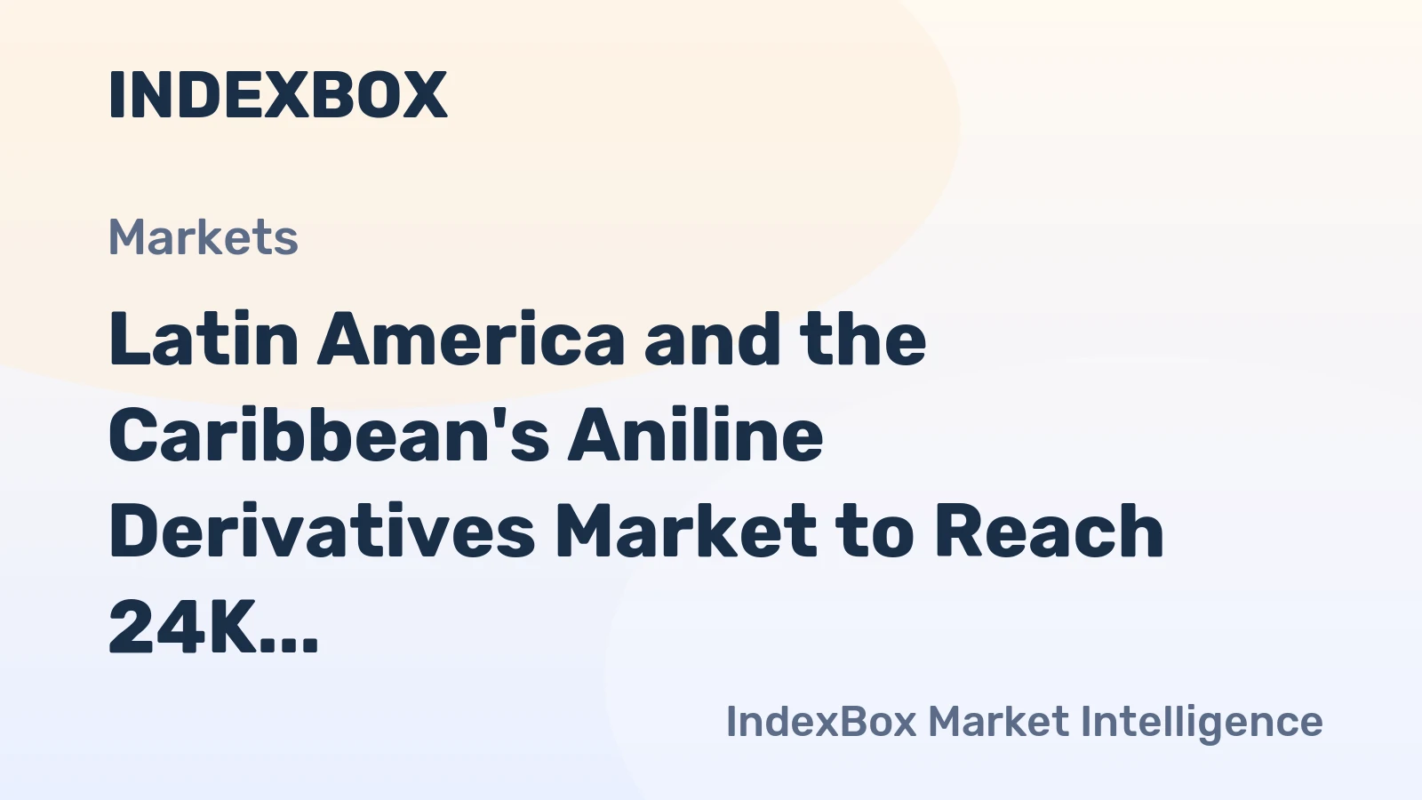 Latin America and the Caribbean's Aniline Derivatives Market to Reach 24K Tons and $107M by 2035