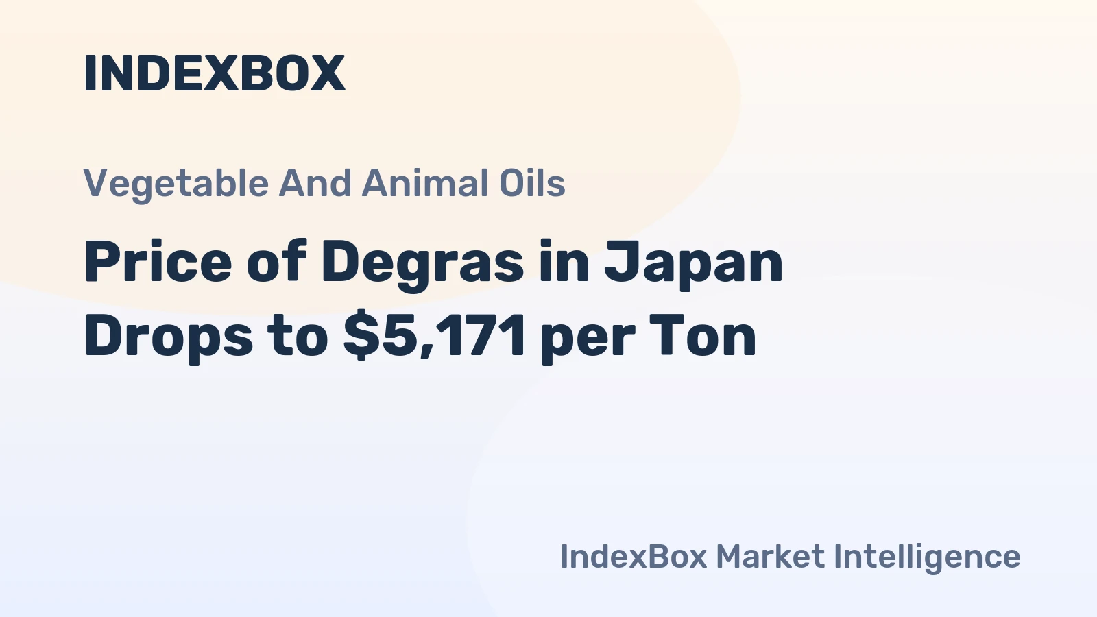 Price of Degras in Japan Drops to $5,171 per Ton