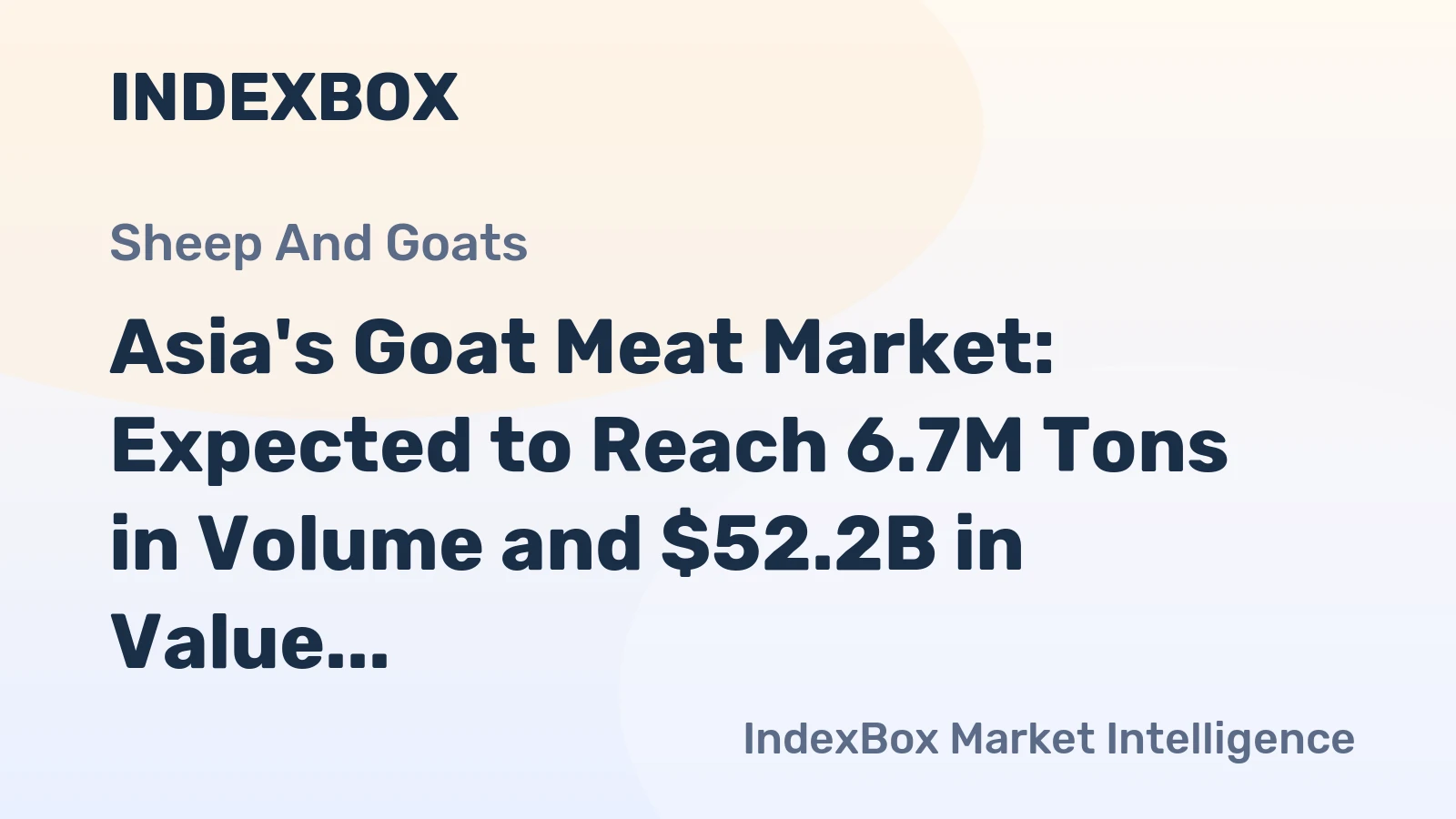 Asia's Goat Meat Market: Expected to Reach 6.7M Tons in Volume and $52.2B in Value by 2035