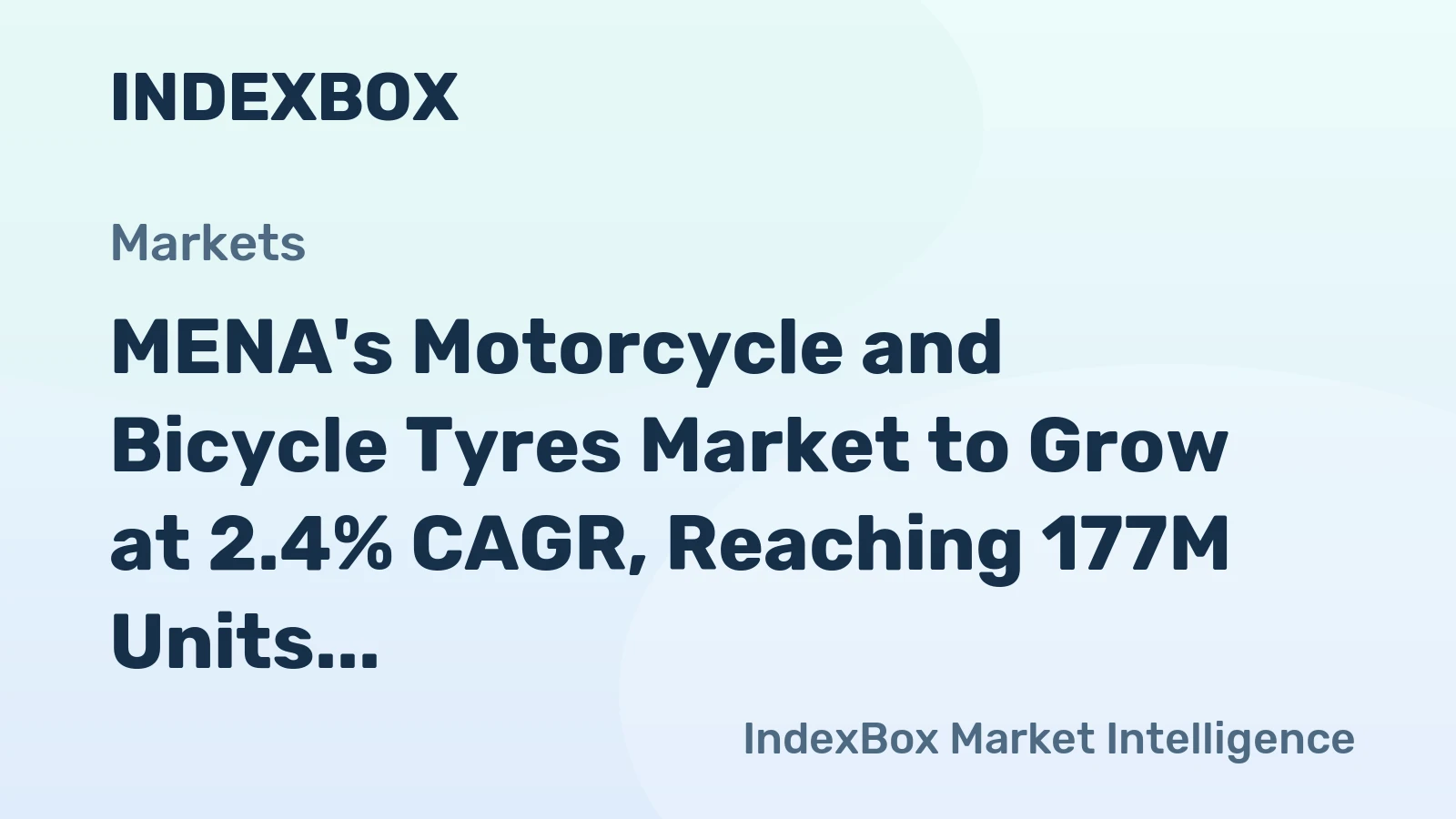 MENA's Motorcycle and Bicycle Tyres Market to Grow at 2.4% CAGR, Reaching 177M Units by 2035