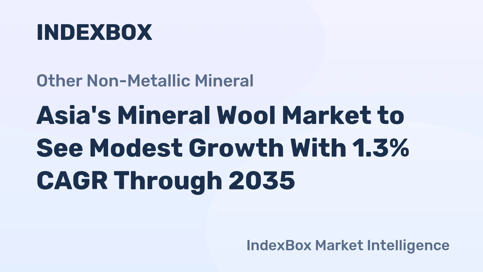 Asia's Mineral Wool Market to See Modest Growth With 1.3% CAGR Through 2035