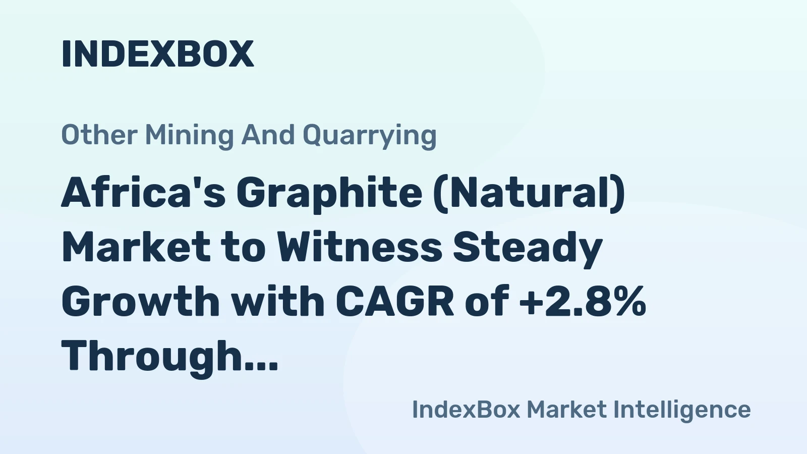 Africa's Graphite (Natural) Market to Witness Steady Growth with CAGR of +2.8% Through 2035