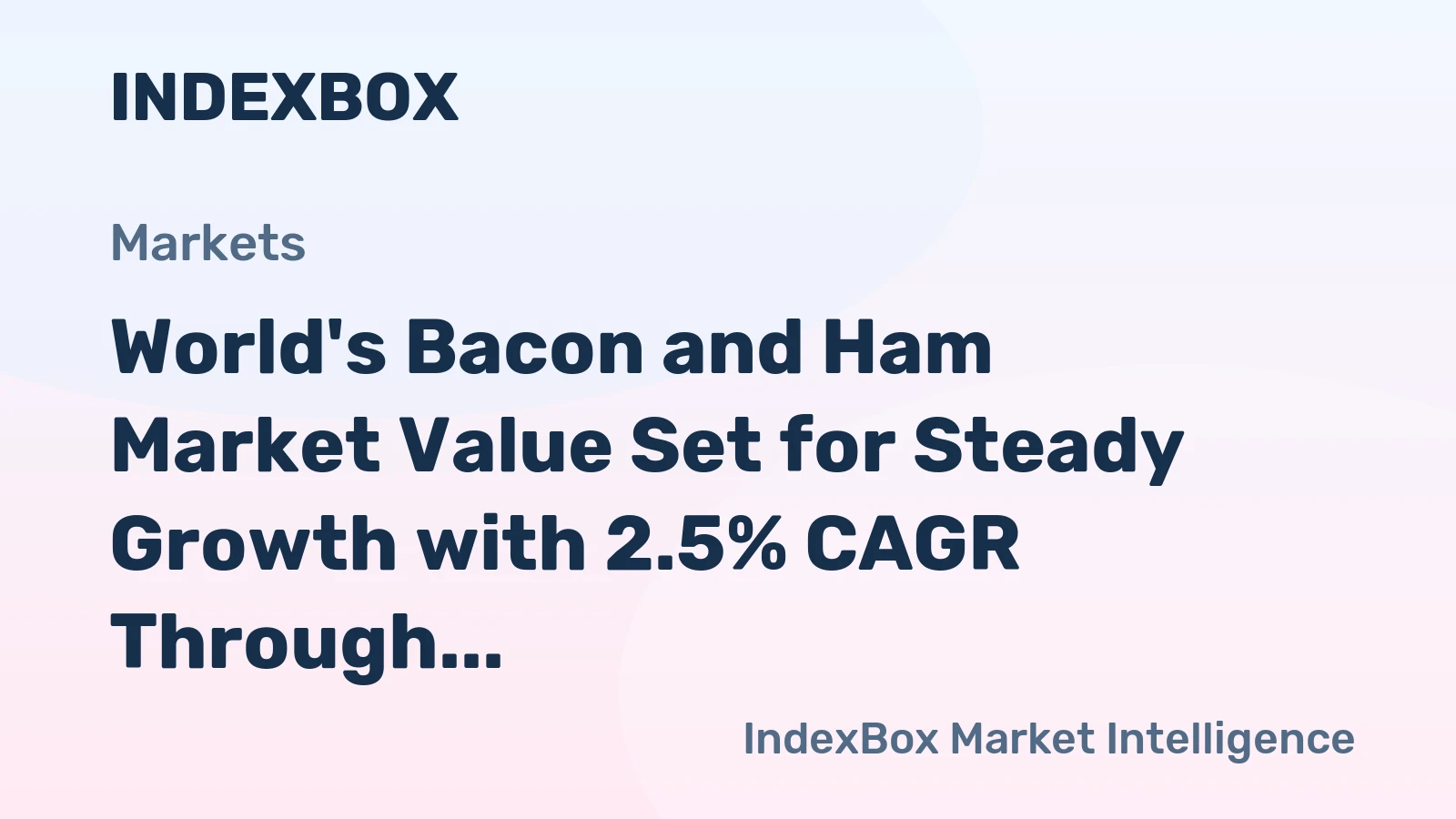 World's Bacon and Ham Market Value Set for Steady Growth with 2.5% CAGR Through 2035
