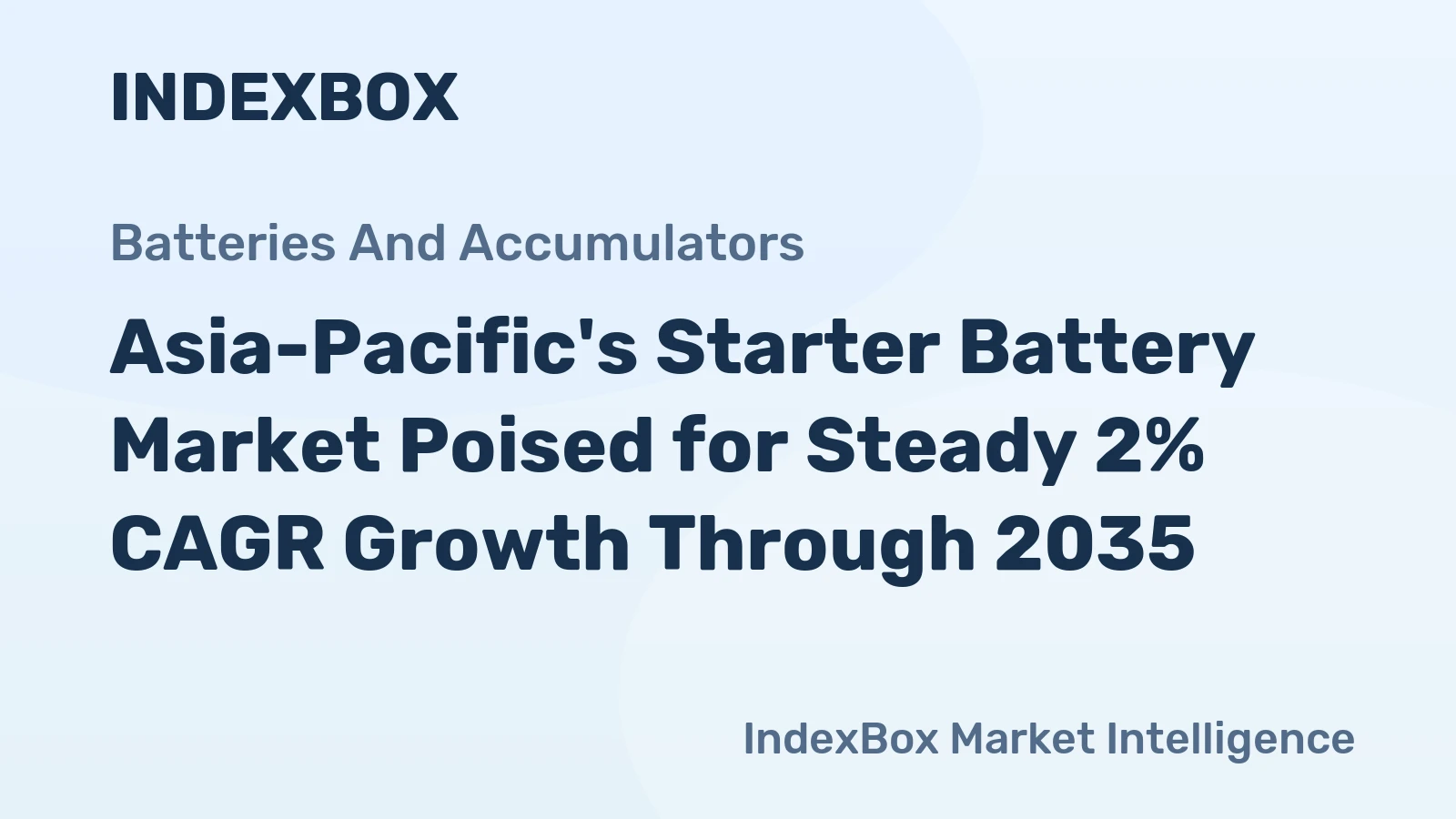 Asia-Pacific's Starter Battery Market Poised for Steady 2% CAGR Growth Through 2035