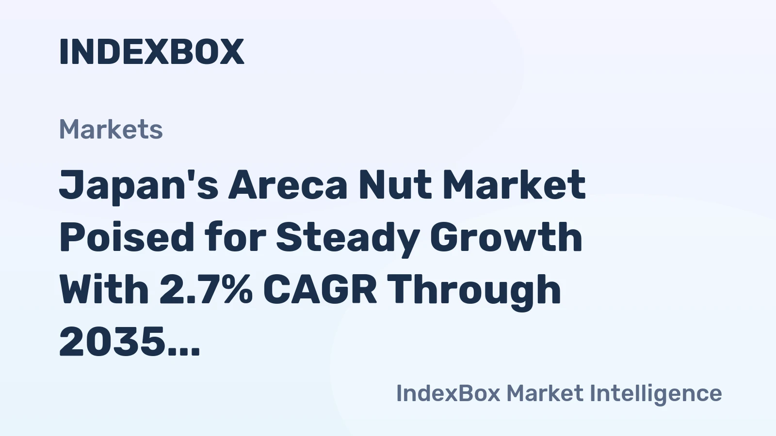 Japan's Areca Nut Market Poised for Steady Growth With 2.7% CAGR Through 2035