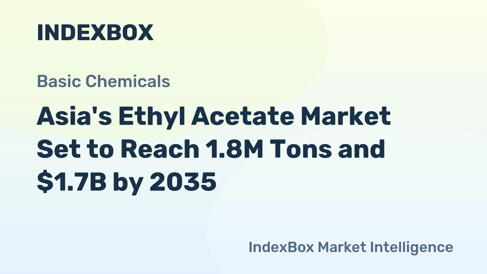 Asia's Ethyl Acetate Market Set to Reach 1.8M Tons and $1.7B by 2035