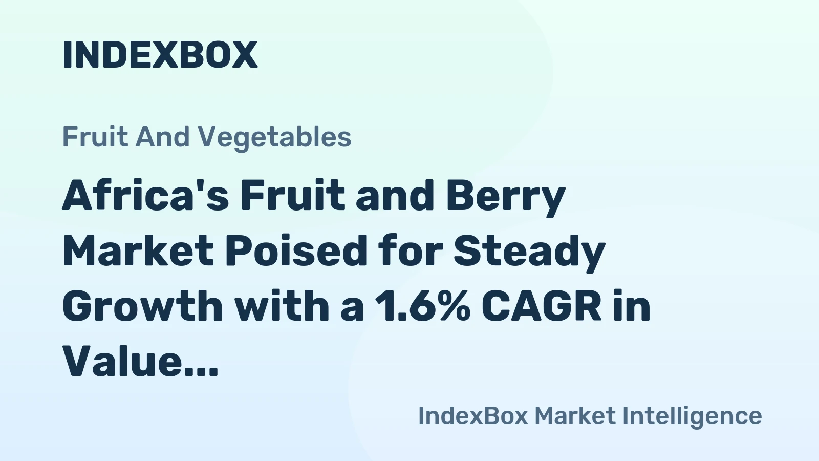 Africa's Fruit and Berry Market Poised for Steady Growth with a 1.6% CAGR in Value Through 2035