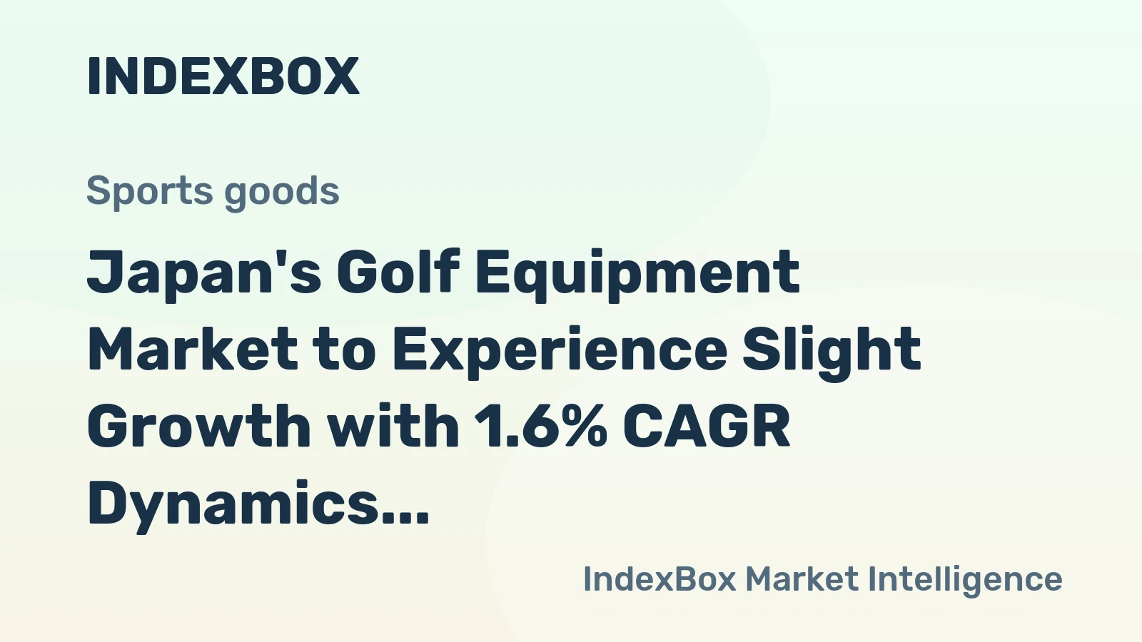 Japan's Golf Equipment Market to Experience Slight Growth with 1.6% CAGR Dynamics