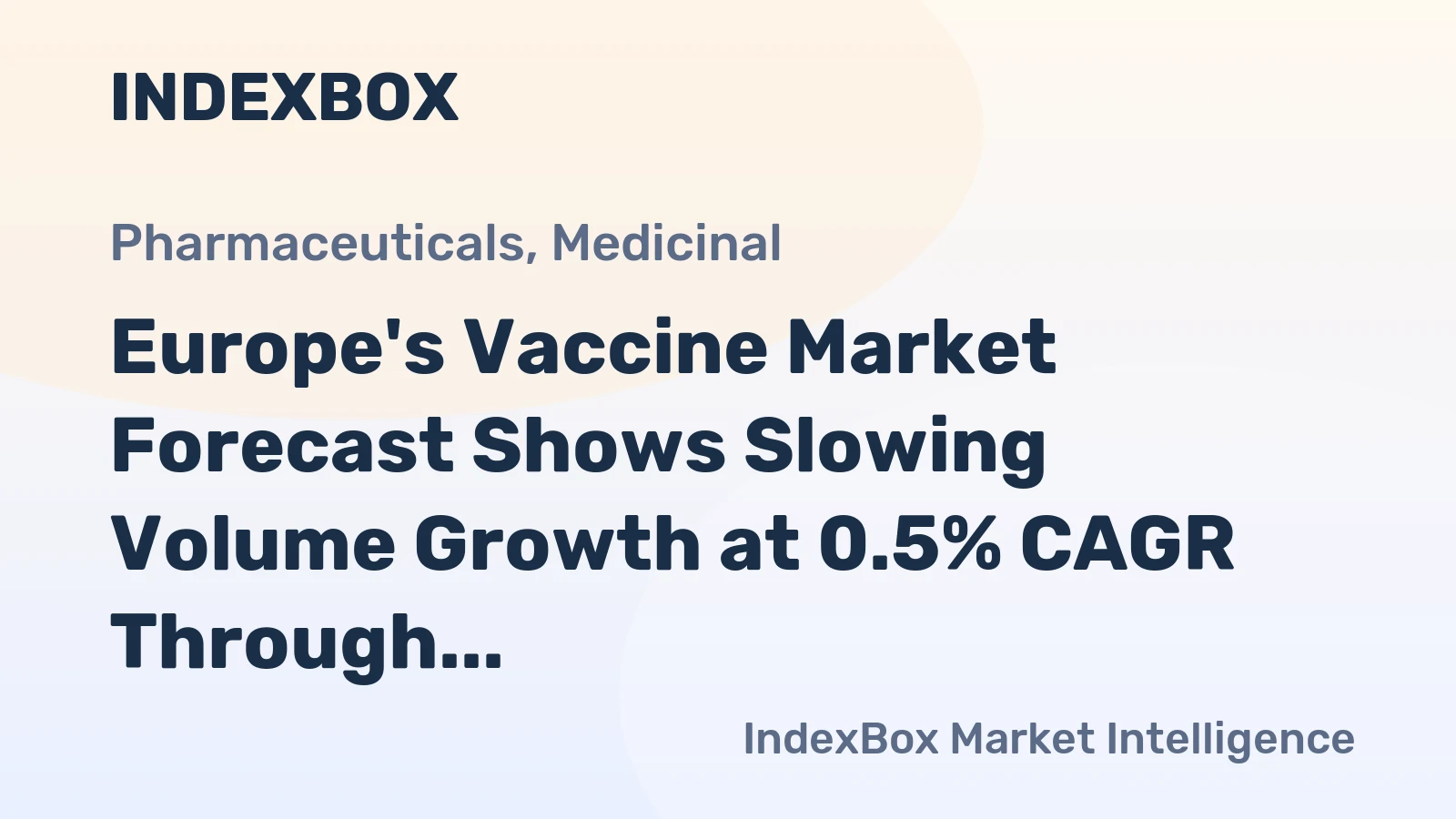 Europe's Vaccine Market Forecast Shows Slowing Volume Growth at 0.5% CAGR Through 2035