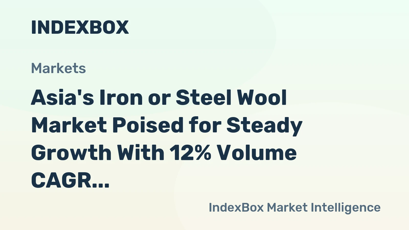 Asia's Iron or Steel Wool Market Poised for Steady Growth With 12% Volume CAGR Through 2035