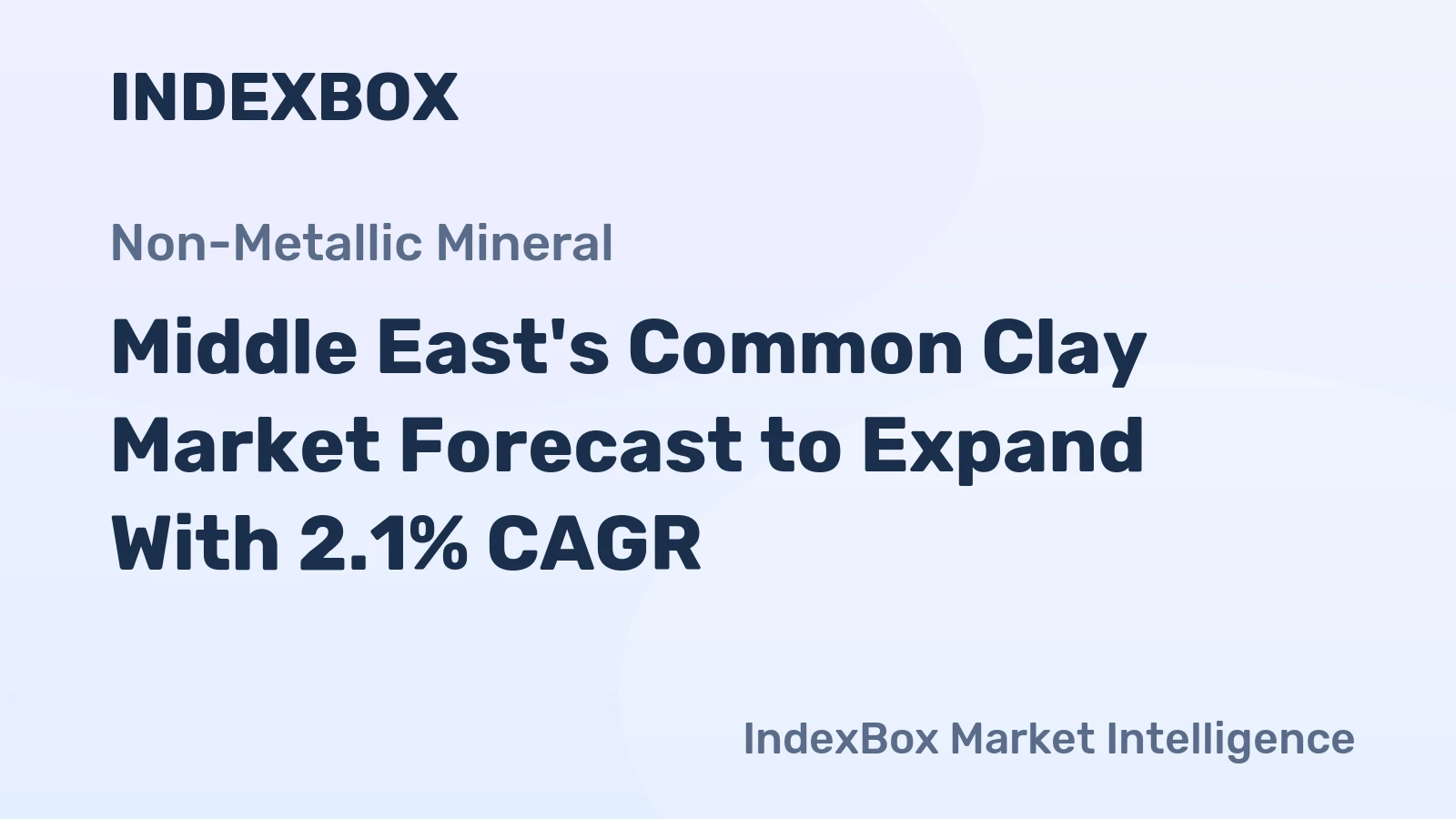 Middle East's Common Clay Market Forecast to Expand With 2.1% CAGR