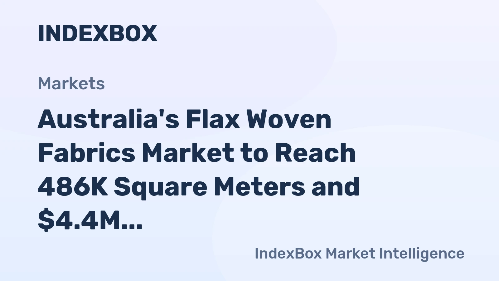 Australia's Flax Woven Fabrics Market to Reach 486K Square Meters and $4.4M by 2035