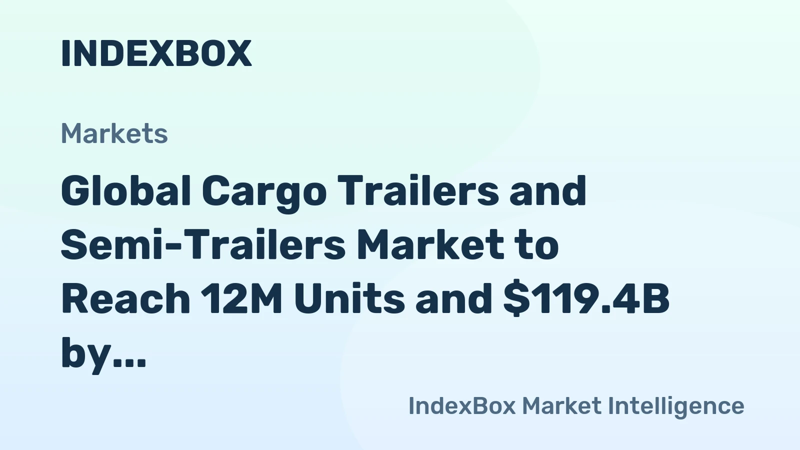 Global Cargo Trailers and Semi-Trailers Market to Reach 12M Units and $119.4B by 2035