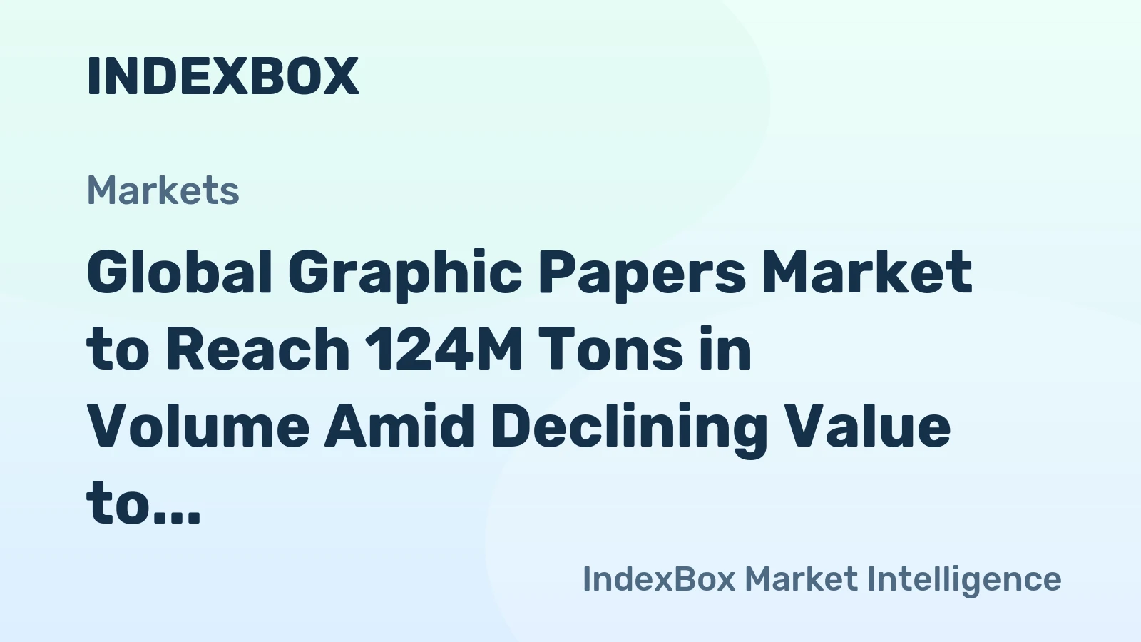Global Graphic Papers Market to Reach 124M Tons in Volume Amid Declining Value to $148.5B by 2035