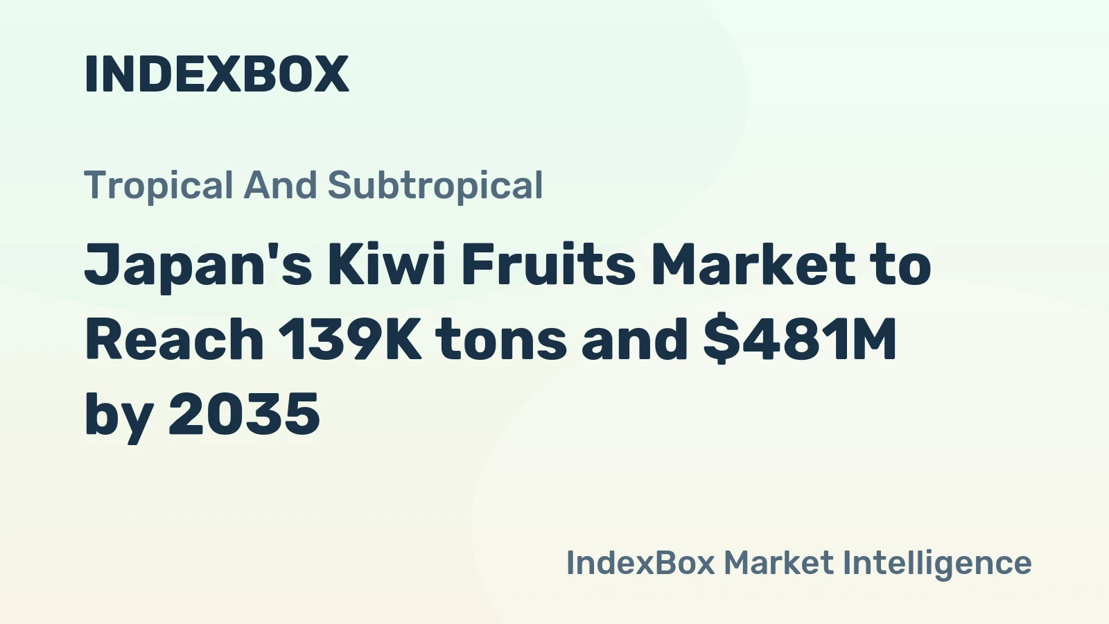 Japan's Kiwi Fruits Market to Reach 139K tons and $481M by 2035