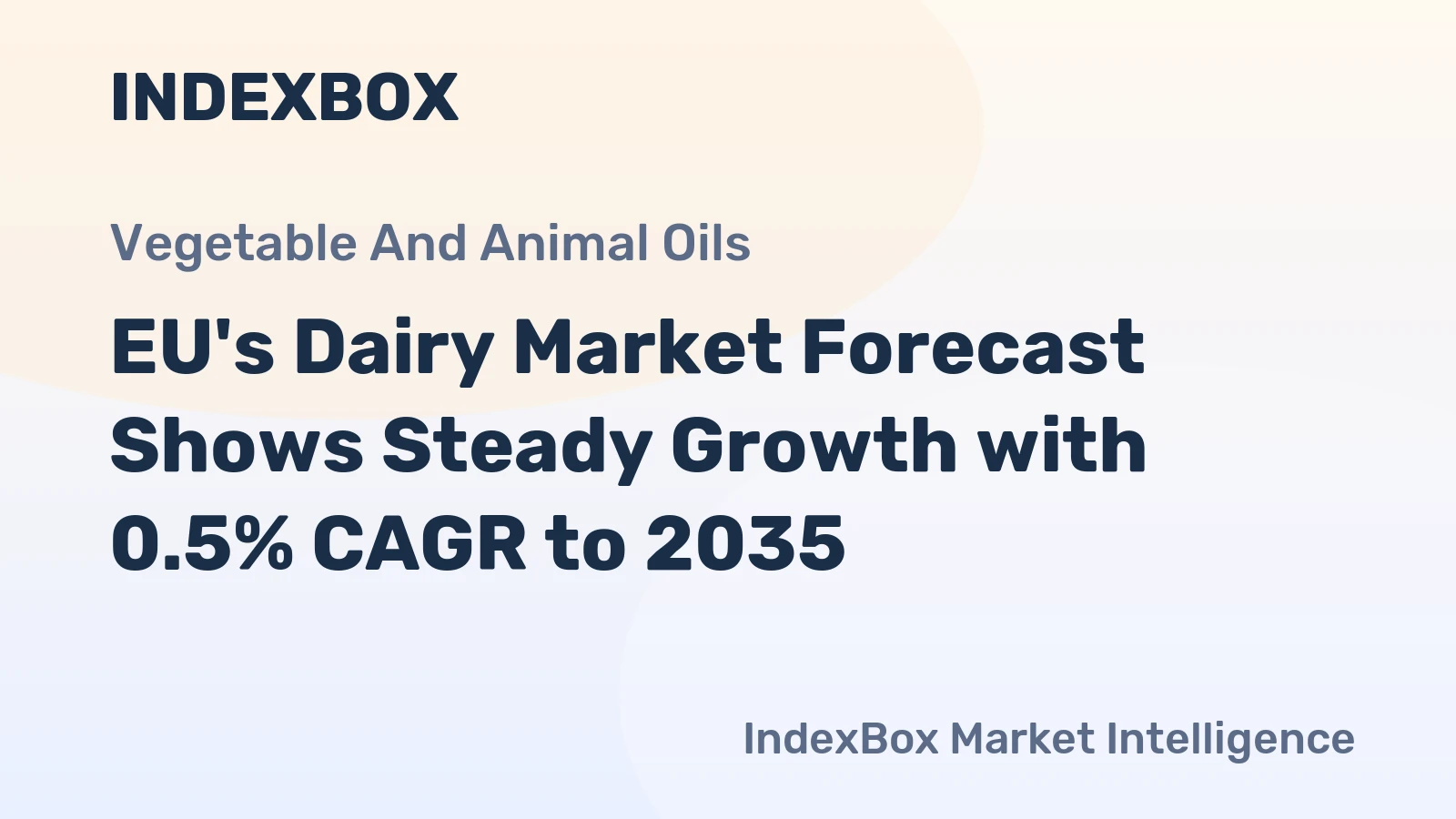 EU's Dairy Market Forecast Shows Steady Growth with 0.5% CAGR to 2035
