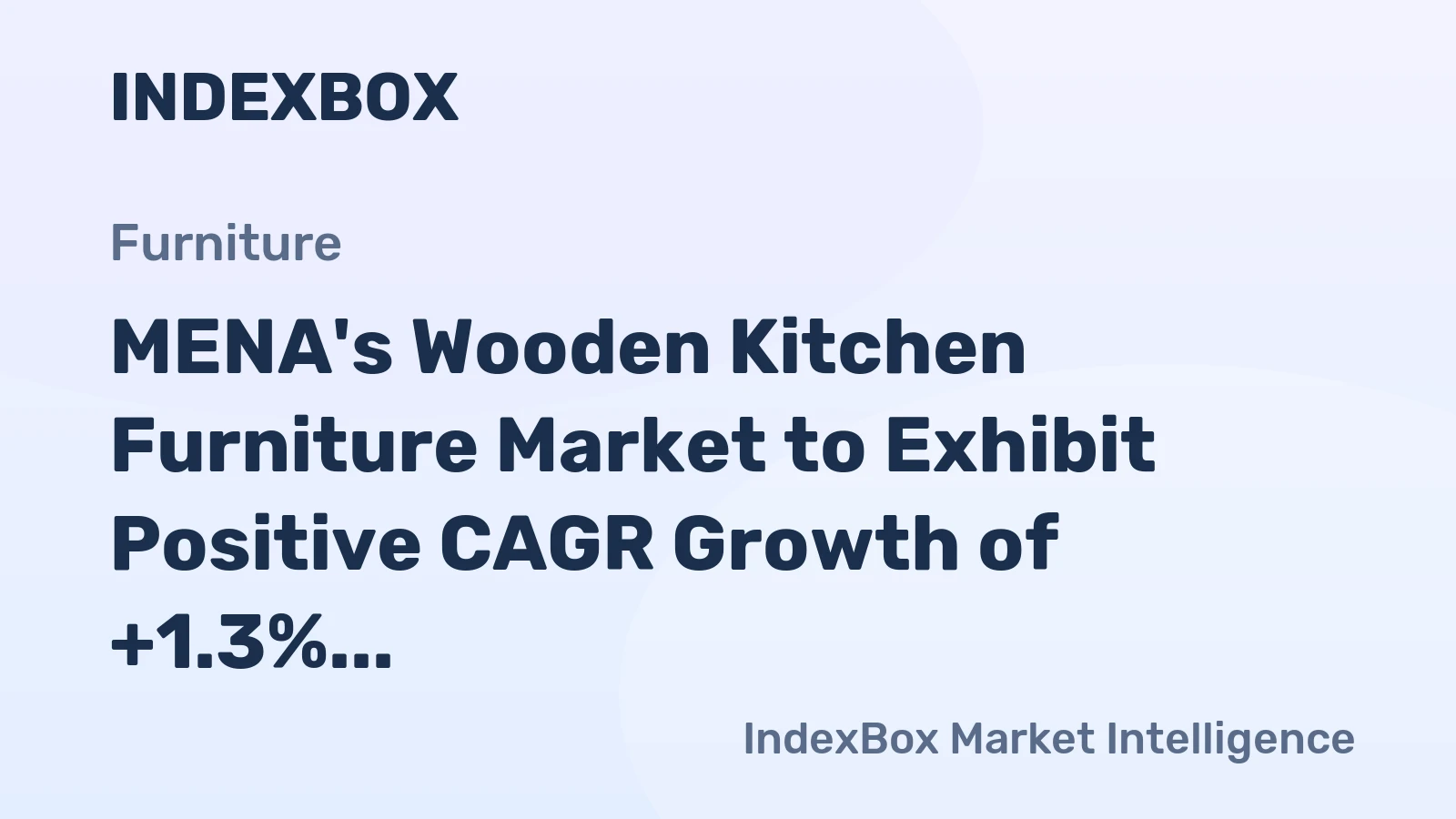 MENA's Wooden Kitchen Furniture Market to Exhibit Positive CAGR Growth of +1.3% Through 2035