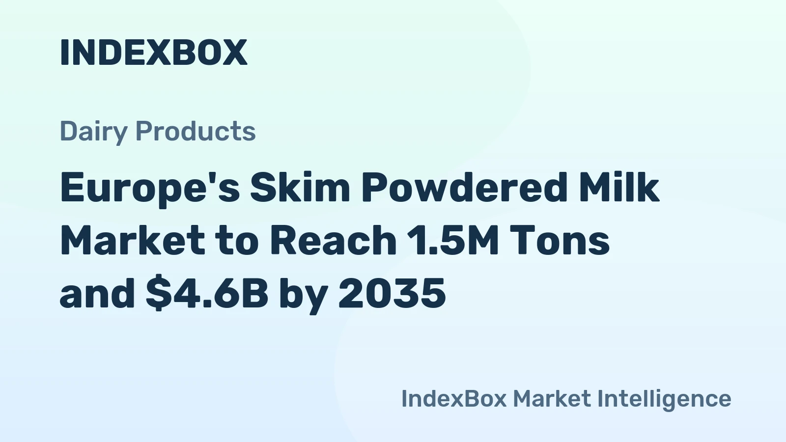Europe's Skim Powdered Milk Market to Reach 1.5M Tons and $4.6B by 2035