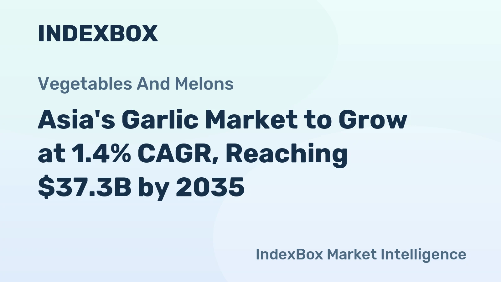 Asia's Garlic Market to Grow at 1.4% CAGR, Reaching $37.3B by 2035